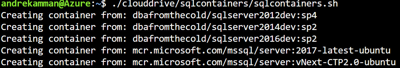 Sql Server Container Instances Via Cloudshell André Kamman